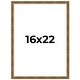 16x22 Frame Gold Kingsley Distressed Solid Wood Picture Frame Width ...