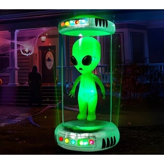 7Ft Halloween LED Alien Inflatable Yard Decor - Bed Bath & Beyond ...