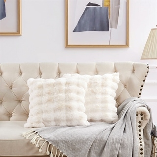 Bubble Textured FauxFur Pillow Shell Comfortable Fluffy Pillow Cover ...