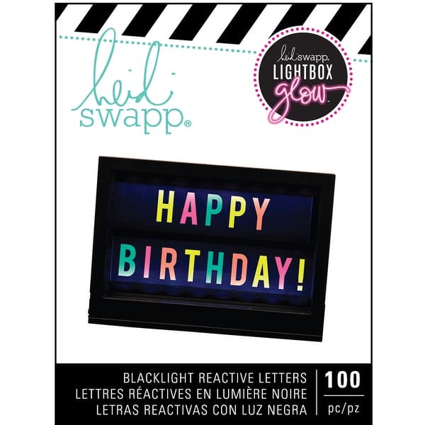Heidi Swapp Lightbox Glow Inserts 100/Pkg-Multi Alphabet & Symbols ...