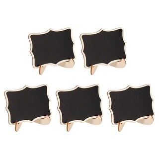 Mini Chalkboard Signs Small Blackboard Labels with Stand Wooden Wavy ...