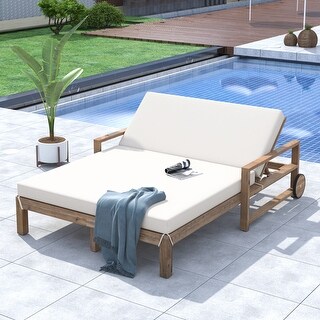 2 People Wooden Outdoor Daybed Seating - Bed Bath & Beyond - 40325239