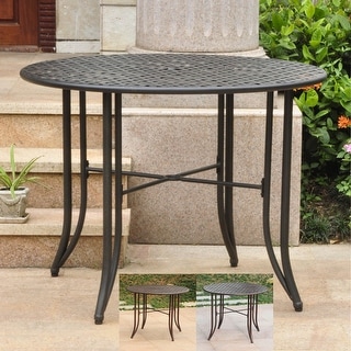 Mandalay 39-inch Iron Round Dining Table - Bed Bath & Beyond - 10162838