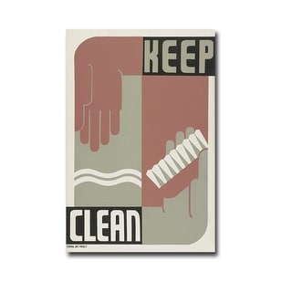 Keep Clean by Erik-Hans Krause Gallery Wrapped Canvas Giclee Art (24 in ...