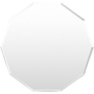 38" Frameless Beveled Decagon Wall Mirror - Bed Bath & Beyond - 37054449