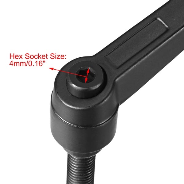 M8 x 25mm Handle Adjustable Clamping Lever Thread Male Threaded Stud ...