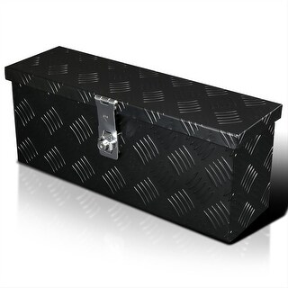 Heavy Duty Black Aluminum Tool Box Truck Pickup Trailer Storage+Lock ...