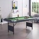 65.7"L Portable Pool Table, Billiard Table, Includes Balls, Cues - 5 ...