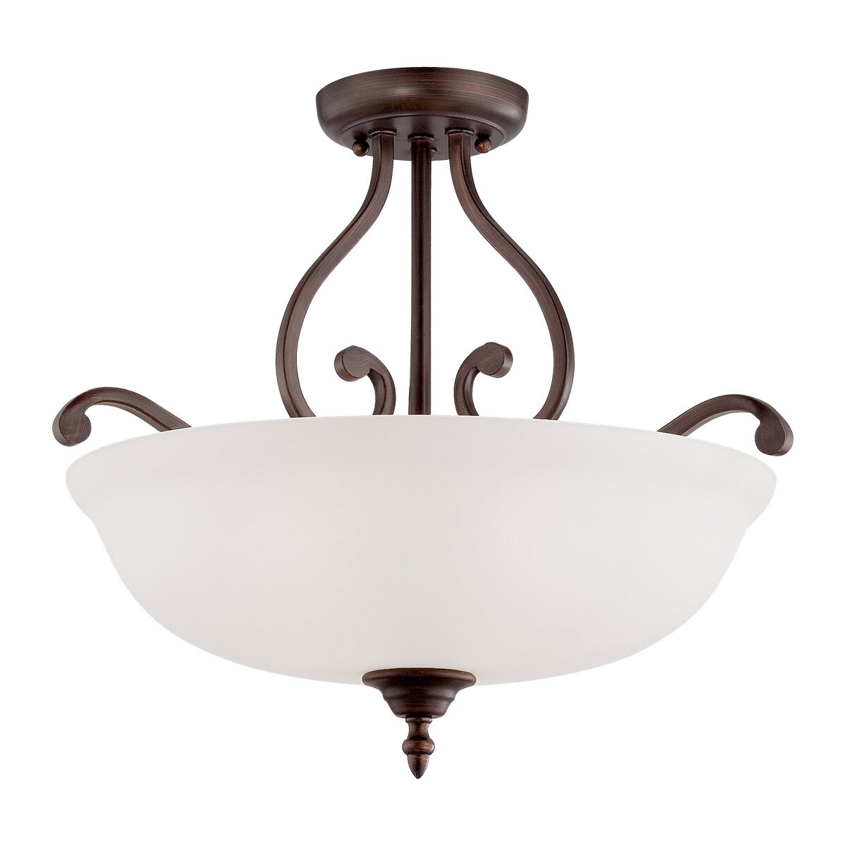 Westinghouse Lighting Dunmore 15-Inch Two-Light Indoor Semi-Flush Mount ...