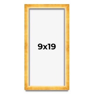9x19 Shadow Box Frame Gold | 1.625 Inches Deep Real Wood Traditional ...