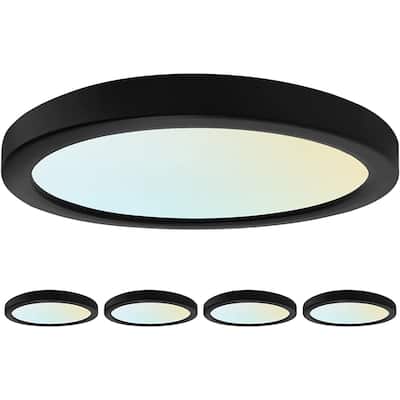 Luxrite 7" LED Flush Mount 15W 3 Color Selectable 900 Lumens Dimmable ...