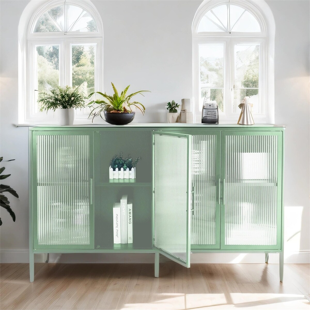 4 door glass cabinet store