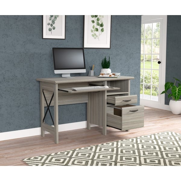 Inval 2-Drawer Computer Desk with Keyboard Tray - Bed Bath & Beyond ...