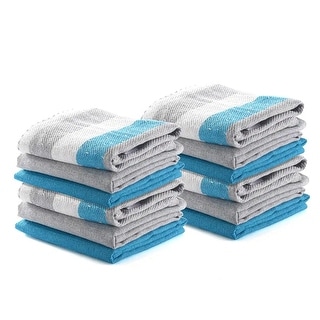 Shop LC Set of 12 Turquoise Cotton & Polyester Kitchen Towel Gifts ...