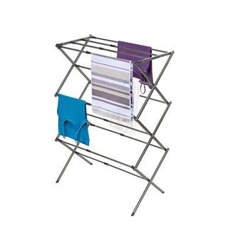 3 Tier Expandable Collapsing Foldable Laundry Rack, Space Saving Heavy ...