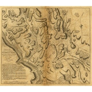 Sketch Of Surprise Of Germantown 4 October 1777. Battle Map Of The ...