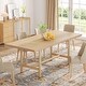 Kitchen Dining Table Wood, 63 Inches Rectangular Dining Room Table for ...