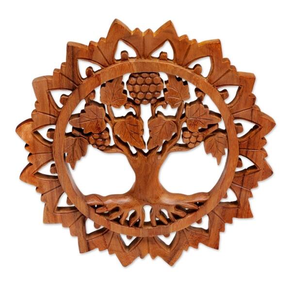 Handmade Life Tree Wood relief panel (Indonesia) - Bed Bath & Beyond ...