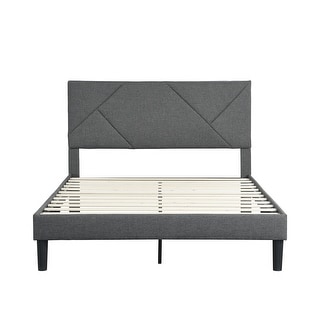 Gray Upholstered Full Bed Frame - Bed Bath & Beyond - 37290463