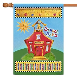 Blue and Red School Days Outdoor House Flag 40" x 28" - Bed Bath ...