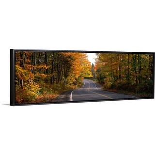 "Highway Through a Forest Laurentides Quebec Canada" Black Float Frame ...