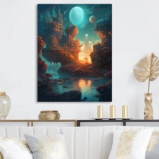 Designart "Swallowed By The Galaxy Iv" Space Wall Art For Living Room ...
