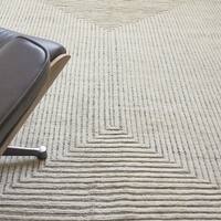 EXQUISITE RUGS Crescent Hand-knotted New Zealand Wool Ivory Area Rug ...