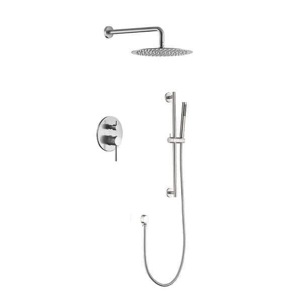 Rainfall Shower Head Complete Shower System with Rough-in Valve - Bed ...