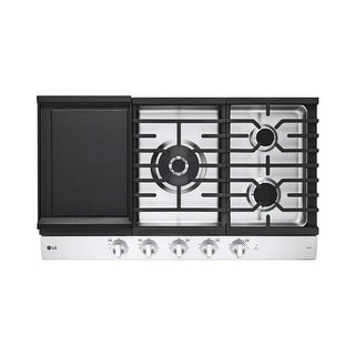LG 36 Inch Gas Smart Cooktop with 5 Sealed Burners and Ultraheat - Bed ...