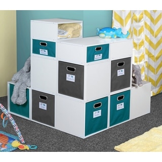 Noble Connect Storage Set - 6 Cubes- White Wood Grain - Bed Bath ...
