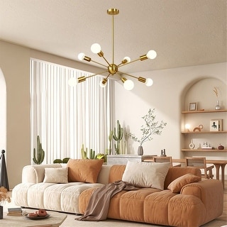 8-Light Sputnik Chandelier,Adjustable CeilingLight(Bulbs Not Included ...