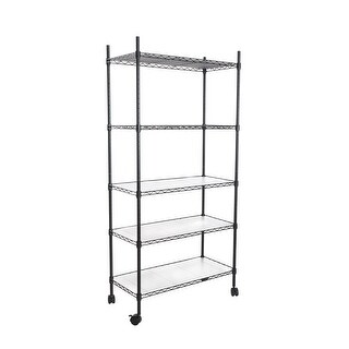 5 Tier Shelf Corner Wire Rack Adjustable Metal Storage Display Rack ...