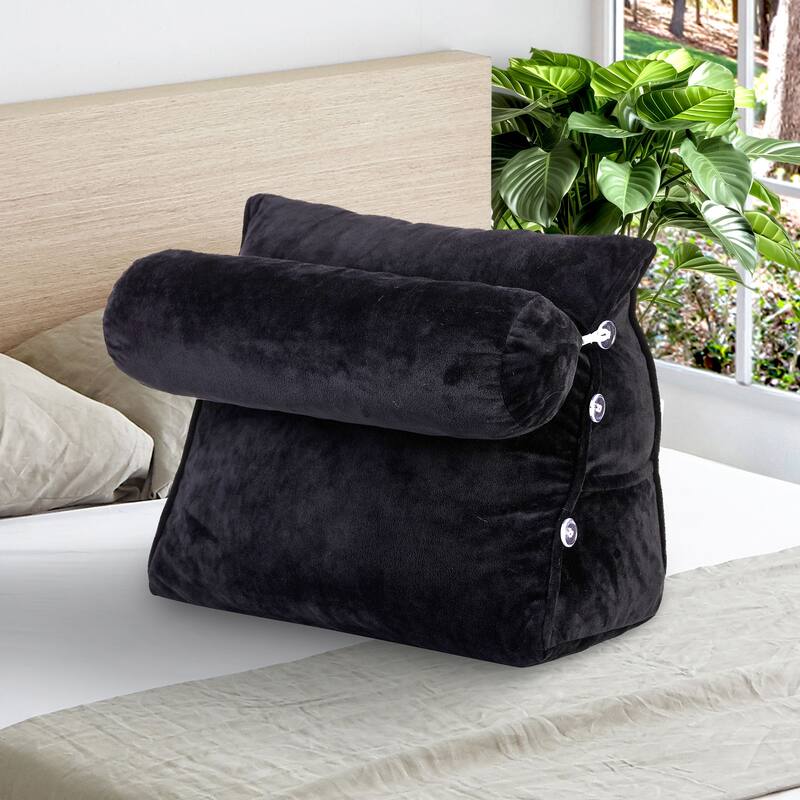 Cheer Collection Wedge Shaped Support Pillow and Bed Rest Cushion ...