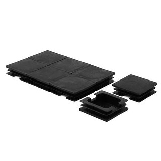 Unique Bargains Desk Legs Plastic Square Shaped Tube Inserts End ...