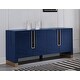 Best Master Furniture Lacquered 4-door Sideboard with Gold Accents ...