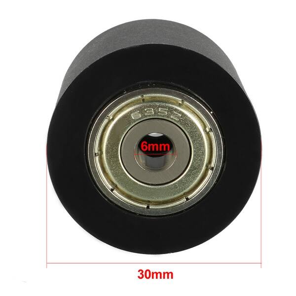 5x30x30mm Roller Idler Bearing Pulley Sliding Conveyor Wheel Black ...