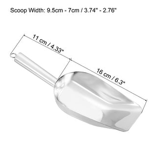 Ice Scoop with Hanging Loop Stainless Steel 10.6x2.8" Food Shovel ...