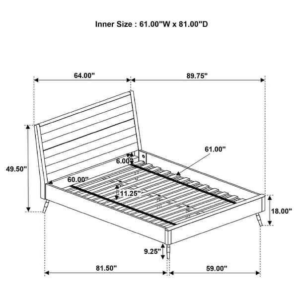 Marlow Wood Platform Bed Rough Sawn Multi - Bed Bath & Beyond - 28117828