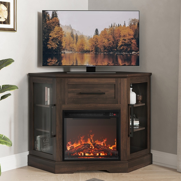 Corner tv stand with heater store