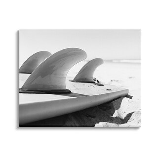 Stupell Surfboard Fins Beach Sports Photography Ocean Coast Canvas Wall ...