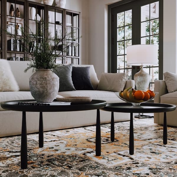 stacking coffee table black