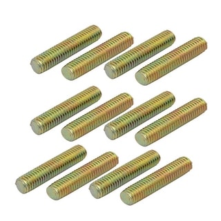 M6x30mm Carbon Steel Zinc Plated Fully Threaded Rod 12pcs - Bronze Tone ...