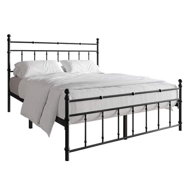 CraftPorch Victoria Style Metal Platform Bed - On Sale - Bed Bath ...