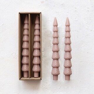 Seasonal Silhouette Tree Shaped Taper Candles, Set of 2 - Bed Bath ...