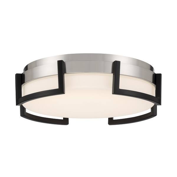 Kovacs Bezel Set 15" Wide LED Flush Mount Drum Ceiling Fixture - Bed ...