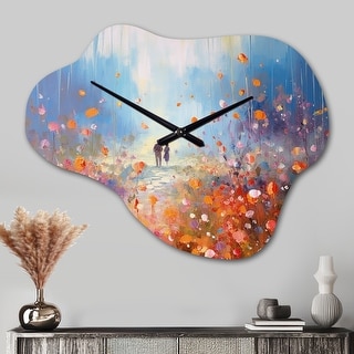 Designart - Couple Walking In Artful Romance - Couple Wall Clocks in ...
