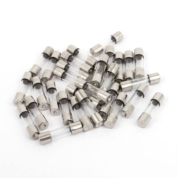 30Pcs 250V 0.5A 5mm x 20mm Cylinder Shape Glass Tube Fuse Silver Tone ...