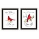 2- Piece Vignette The Lord is MY Strength - Red Cardinals Framed Wall ...