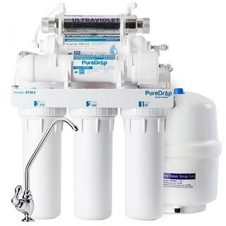 PureDrop RTW5U Reverse Osmosis RO Water Filter System with Ultraviolet ...