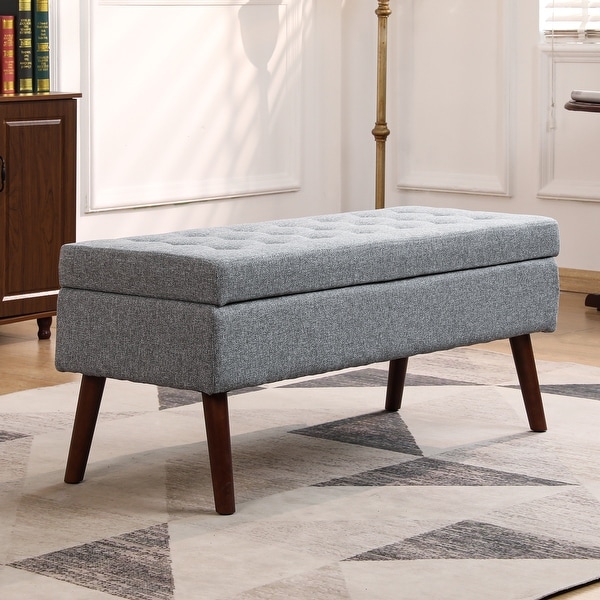 End of bed bench gray store